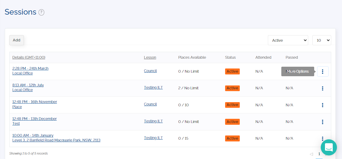 Edit session details – Damstra