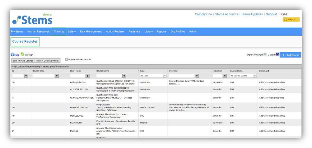 Setup a Damstra Learning stems integration – Damstra