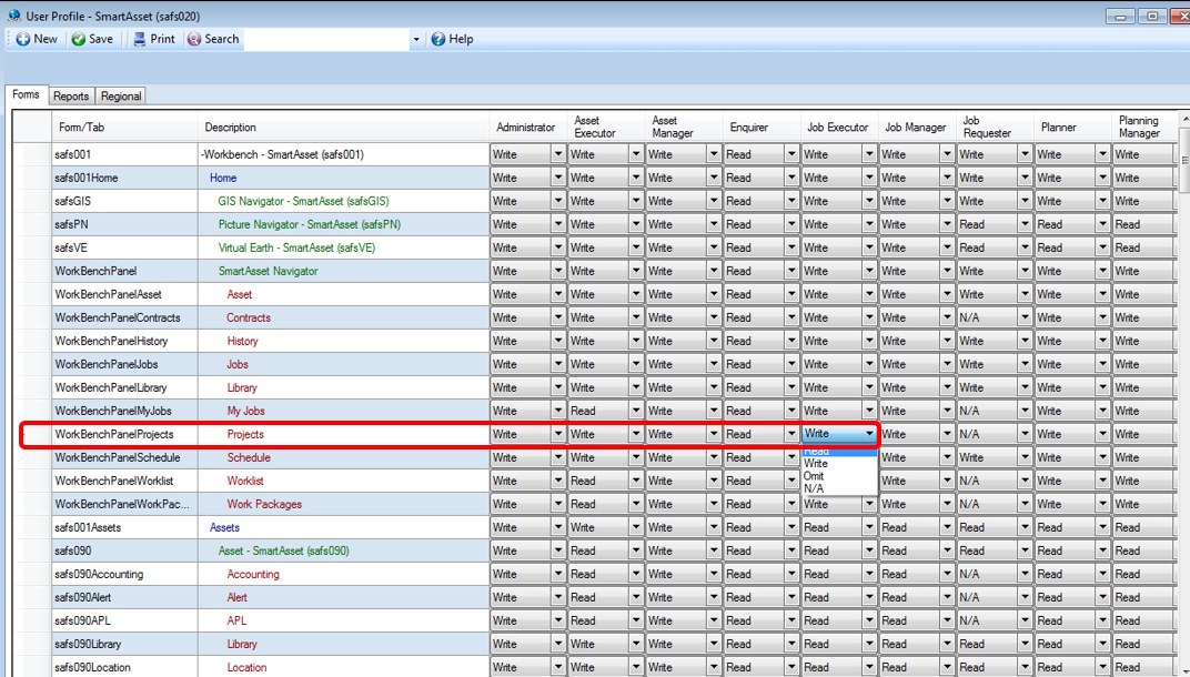 System configuration - User profiles – Damstra