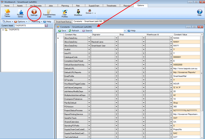 System configuration - Settings – Damstra