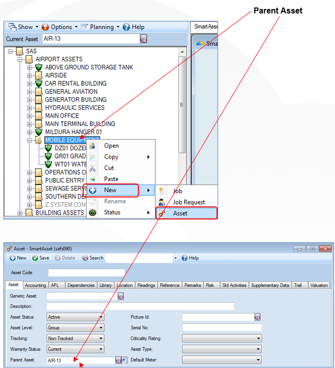 Creating new assets – Damstra