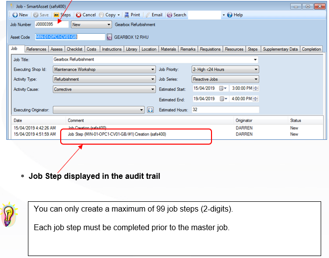 Job Steps – Damstra