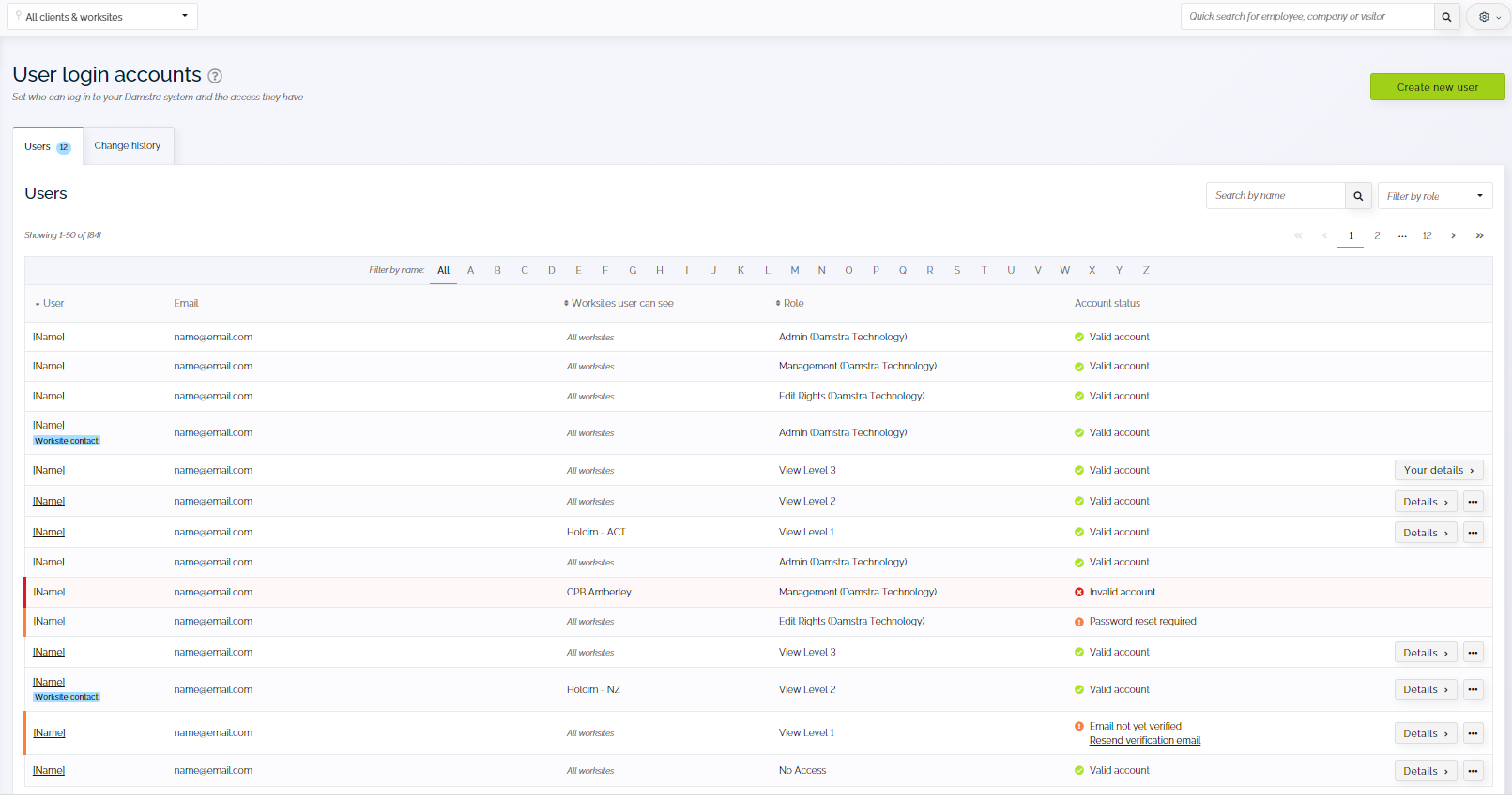 Managing Users – Damstra