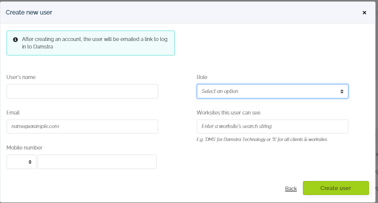 Managing Users – Damstra