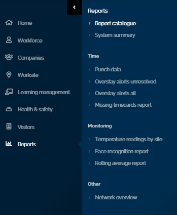 Report Menu Overview – Damstra