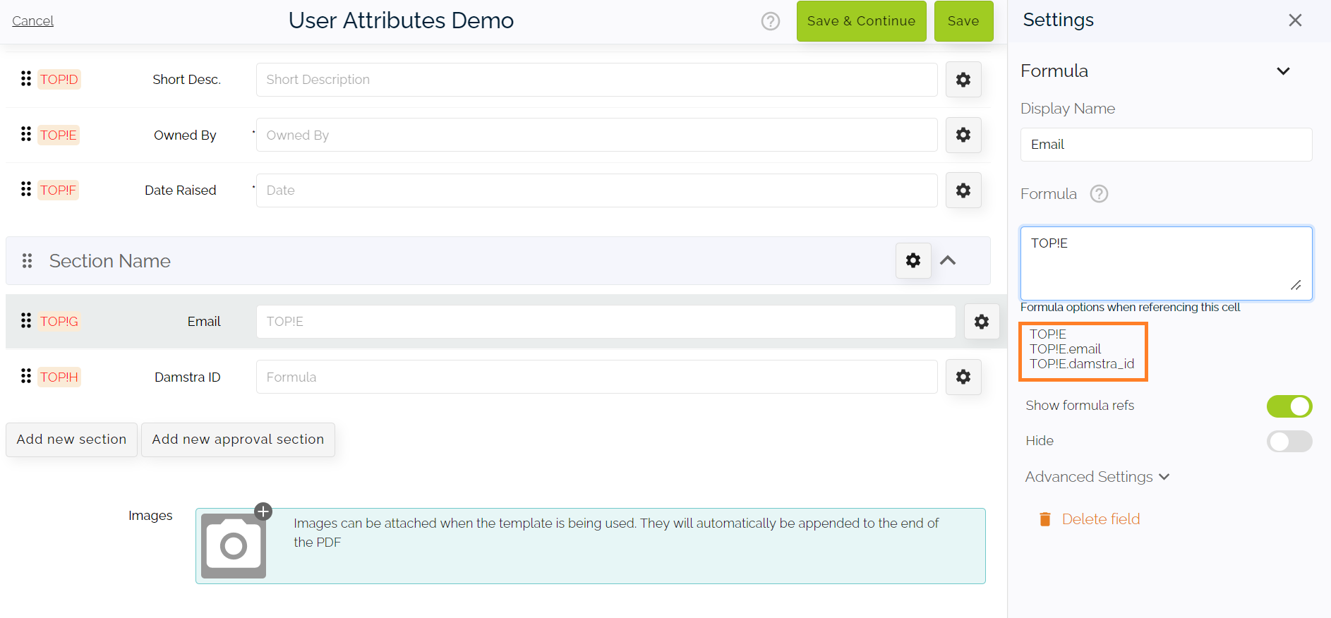 Wednesday 16 Feb 2022: Expose user attributes in template editor and ...