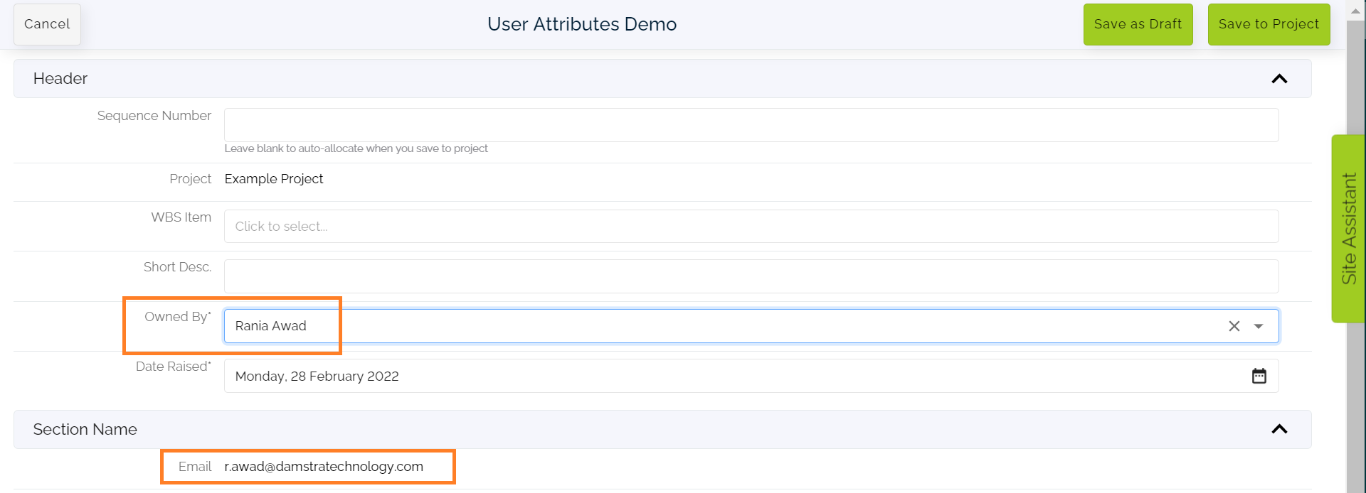 Wednesday 16 Feb 2022 Expose User Attributes In Template Editor And Form Editor Damstra