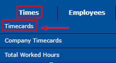 Timecards in TWMS Company Portal – Damstra