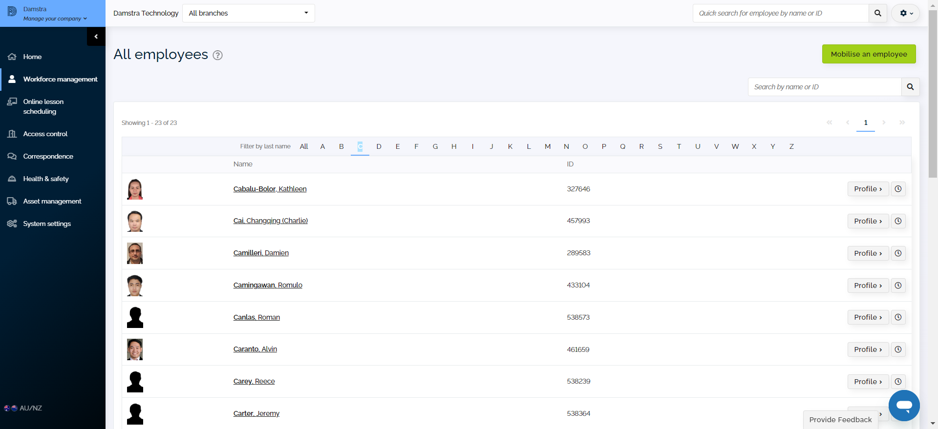 All Employees – Damstra