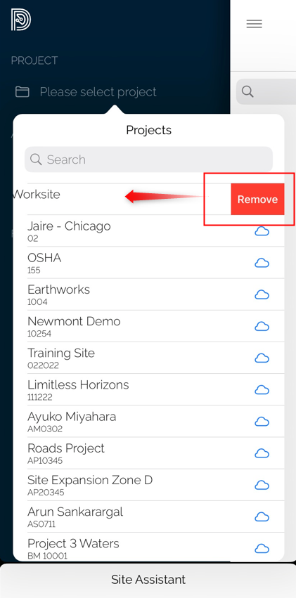 Mobile App - How Can I Select Projects in the app? – Damstra