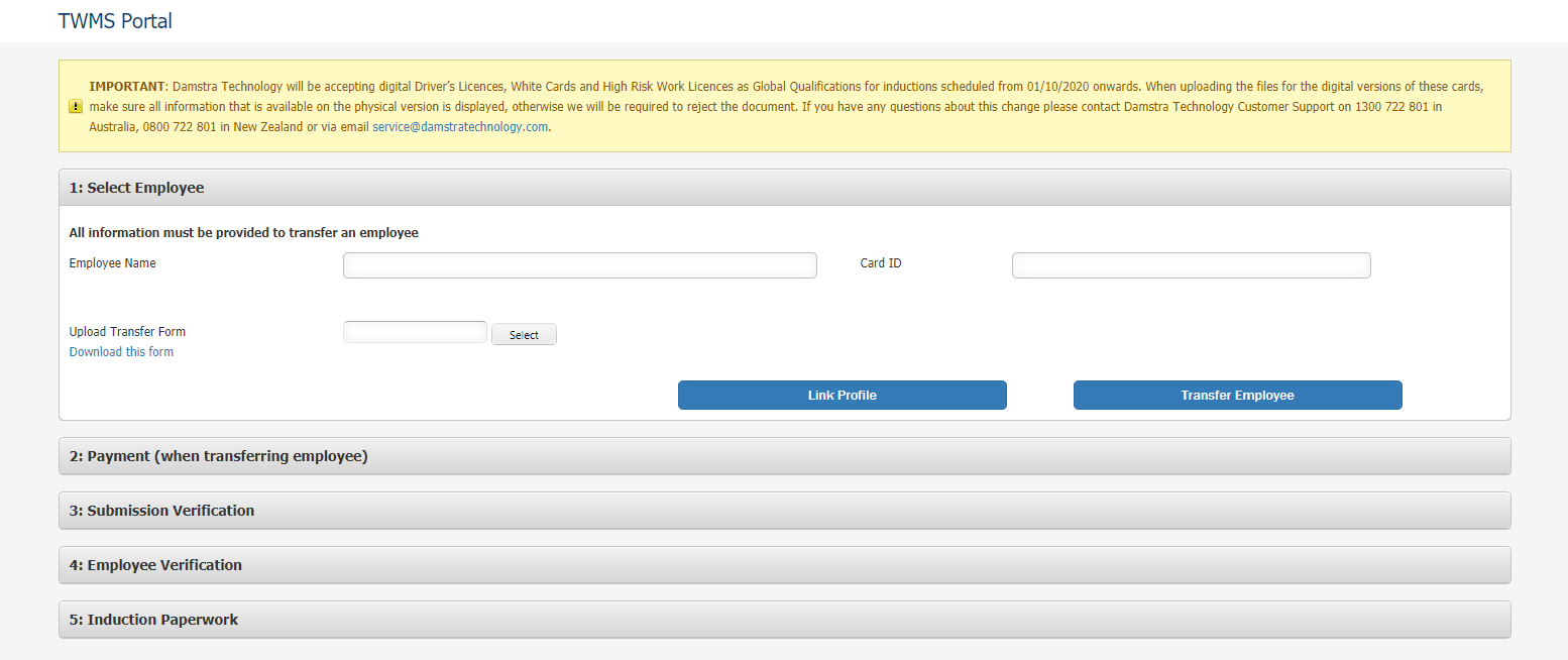 Employee Transfer Walkthrough Guide – Damstra