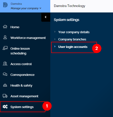 Employee users – Damstra