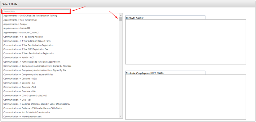 Skills Matrix – Damstra