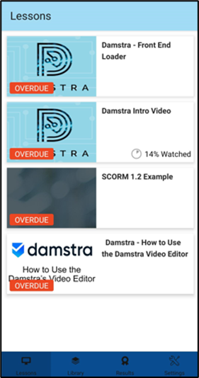 Watching and Completing Lessons – Damstra