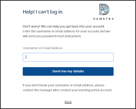 Damstra Learning - How to Reset Password – Damstra